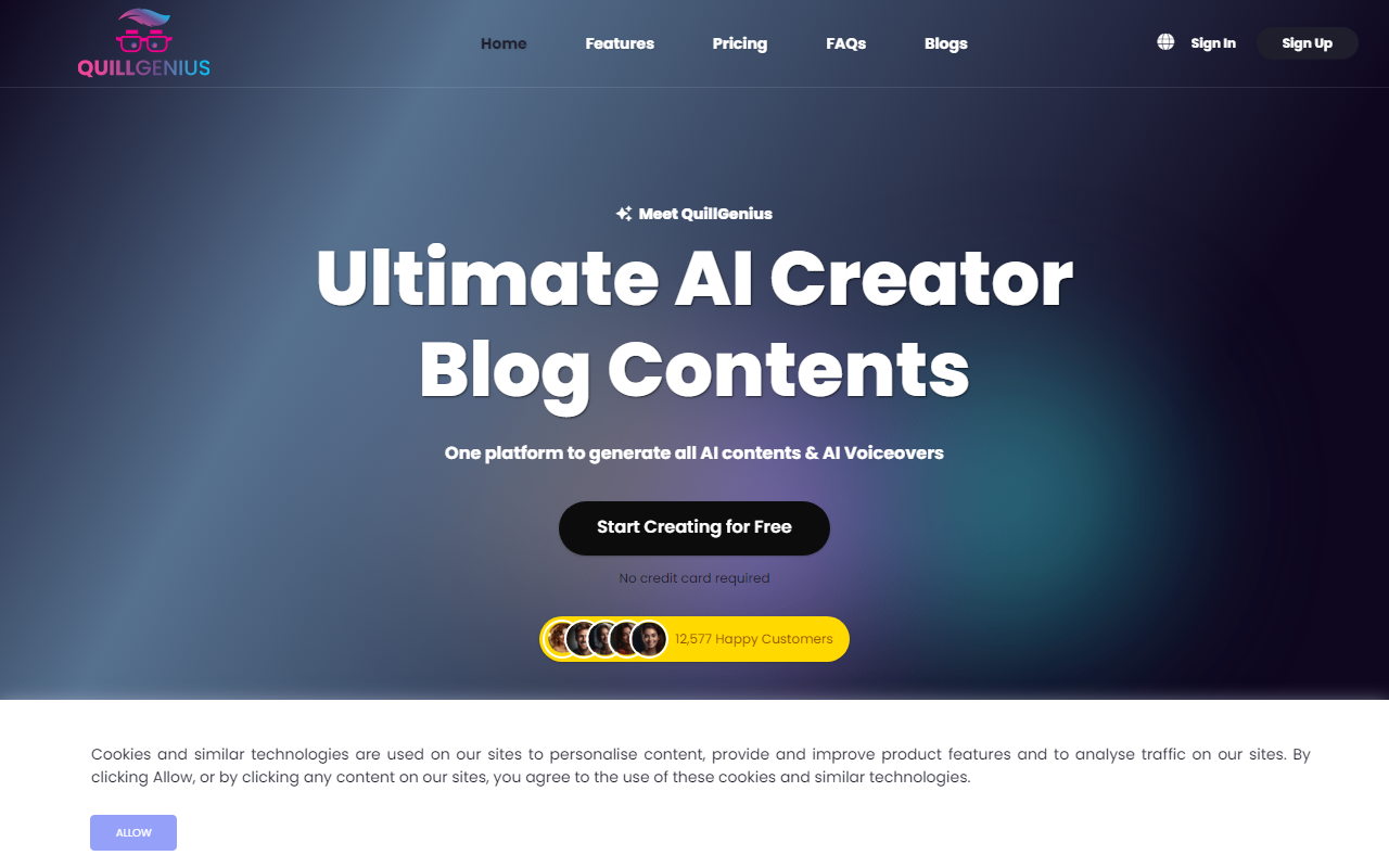 QuillGenius AI Copywriting Tool - AI导航 - 猫目