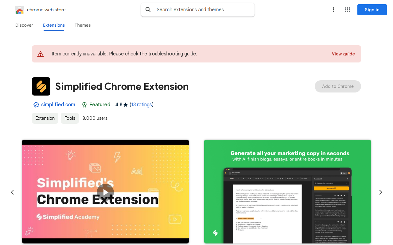 Simplified Chrome Extension - AI导航 - 猫目