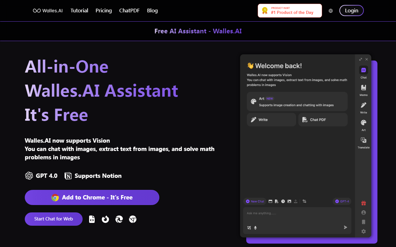 Walles.ai - Your AI Browser Sidekick - AI导航 - 猫目