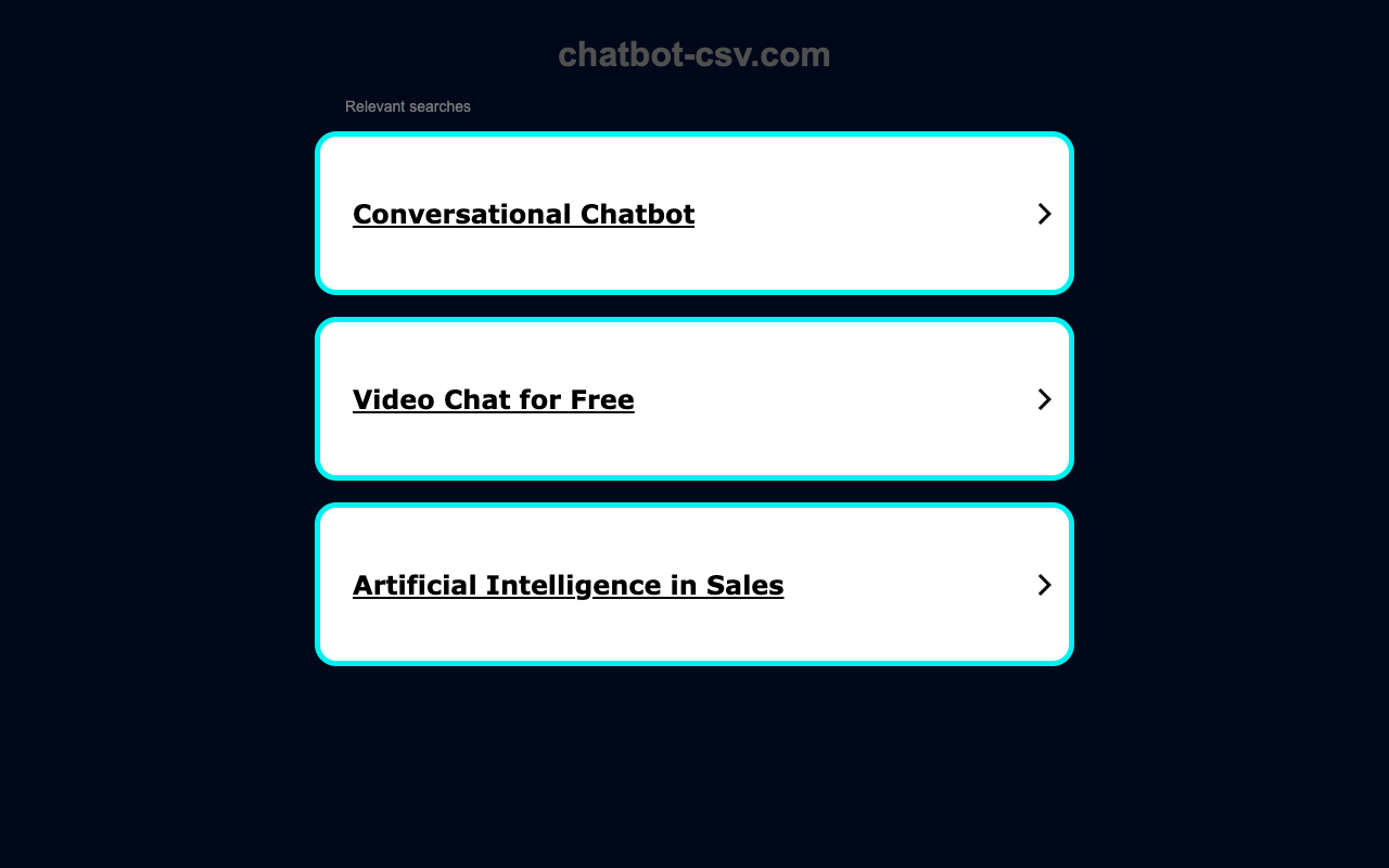 ChatBot-CSV - AI导航 - 猫目