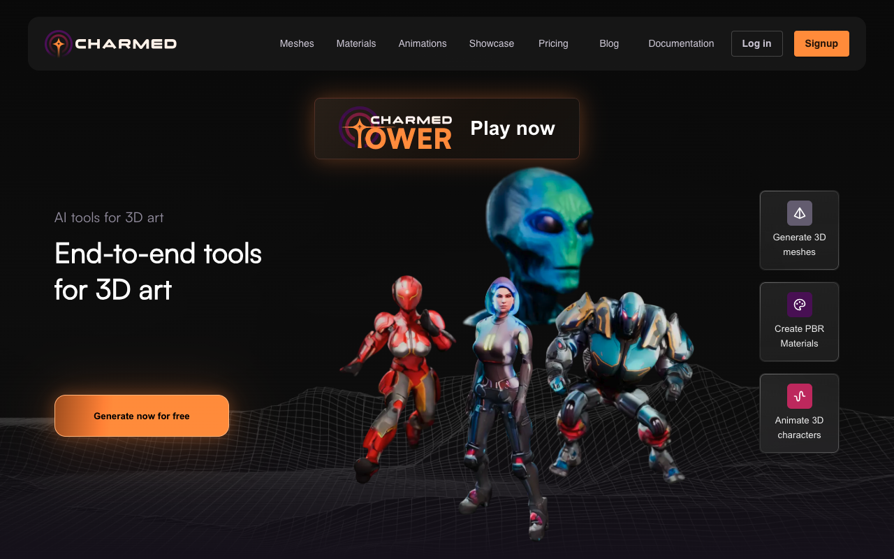 Charmed AI Texture Generator - AI导航 - 猫目