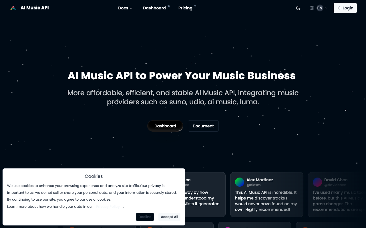 AI Music API, Free Cheap AI Music - AI导航 - 猫目
