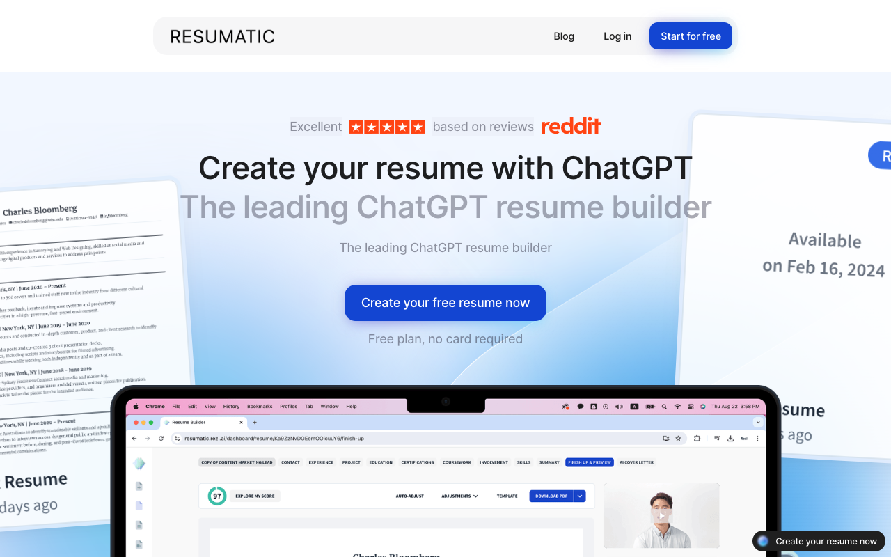 Resumatic - AI导航 - 猫目