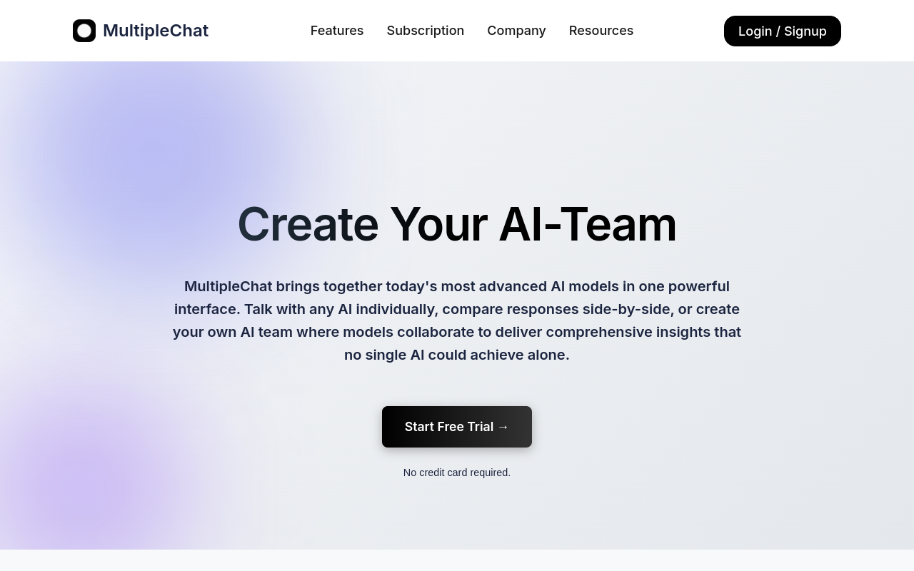 MultipleChat - Compare AI Responses - AI导航 - 猫目