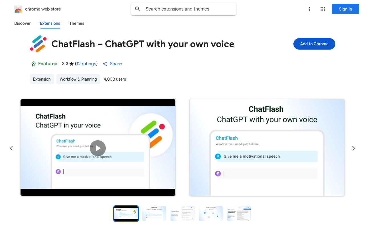 ChatFlash – ChatGPT with your own voice - AI导航 - 猫目