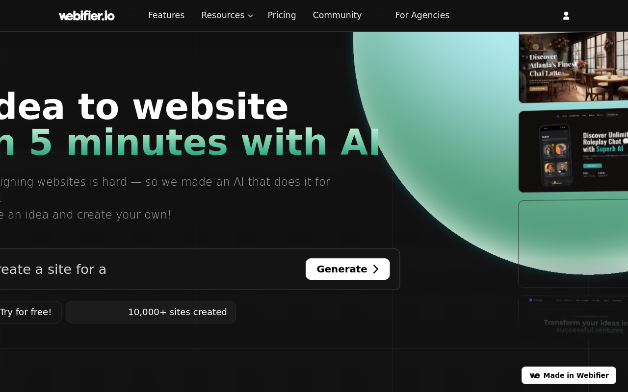 Webifier.io - AI导航 - 猫目