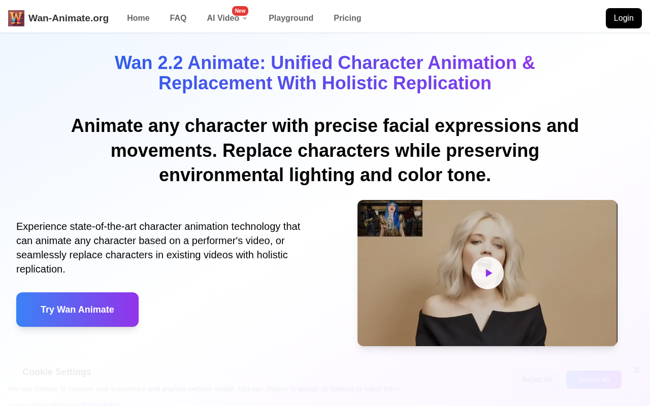 Wan 2.2 Animate - AI导航 - 猫目
